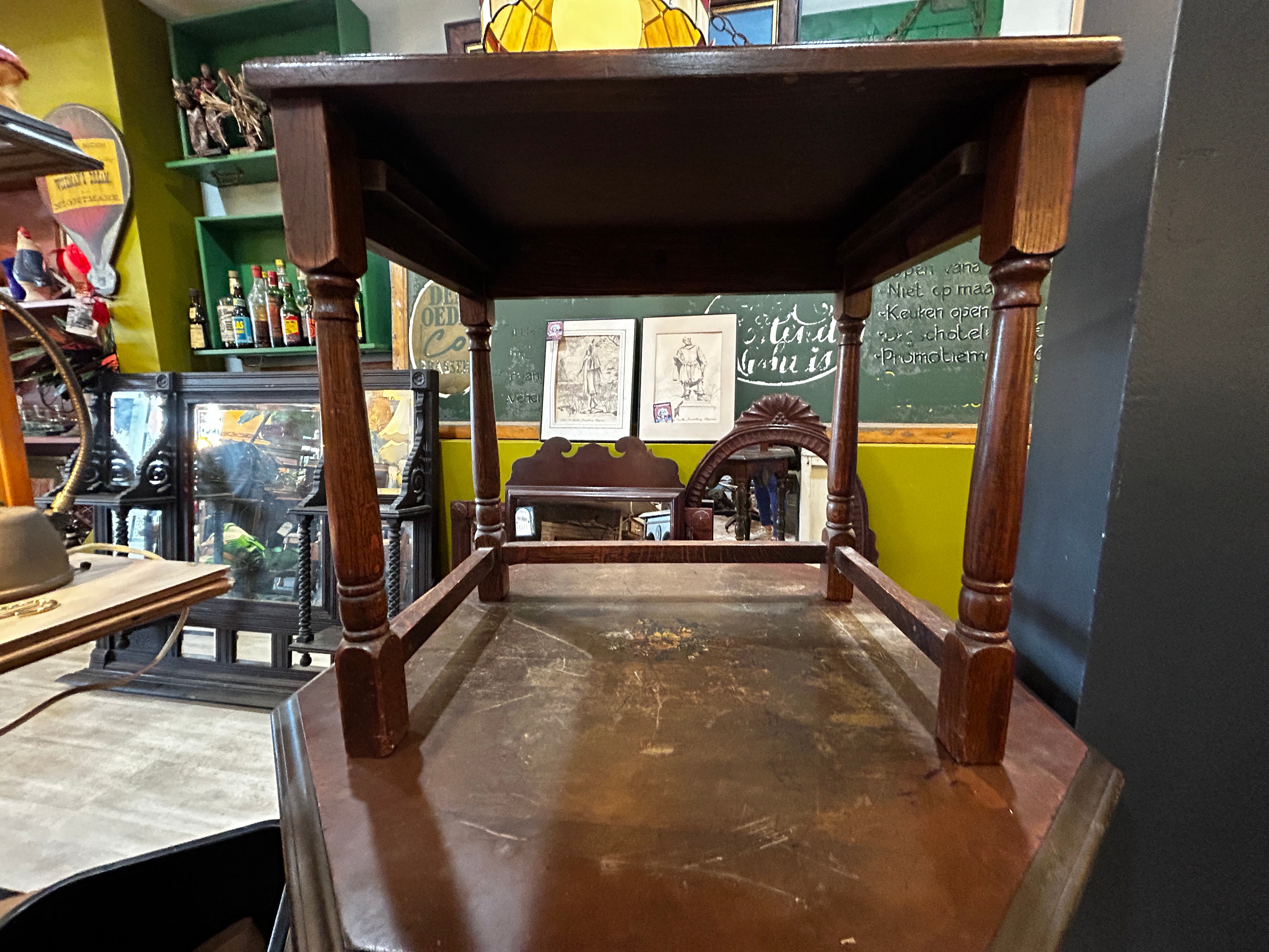 Small but Mighty Side Table- 1930’s – Blue Goose - Plant and House